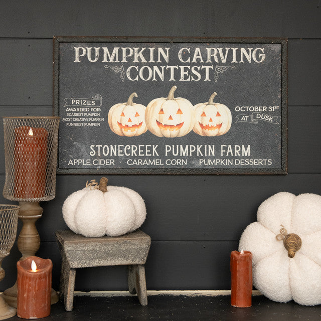 24" Pumpkin Carving Contest Sign – Honey Locust Farms