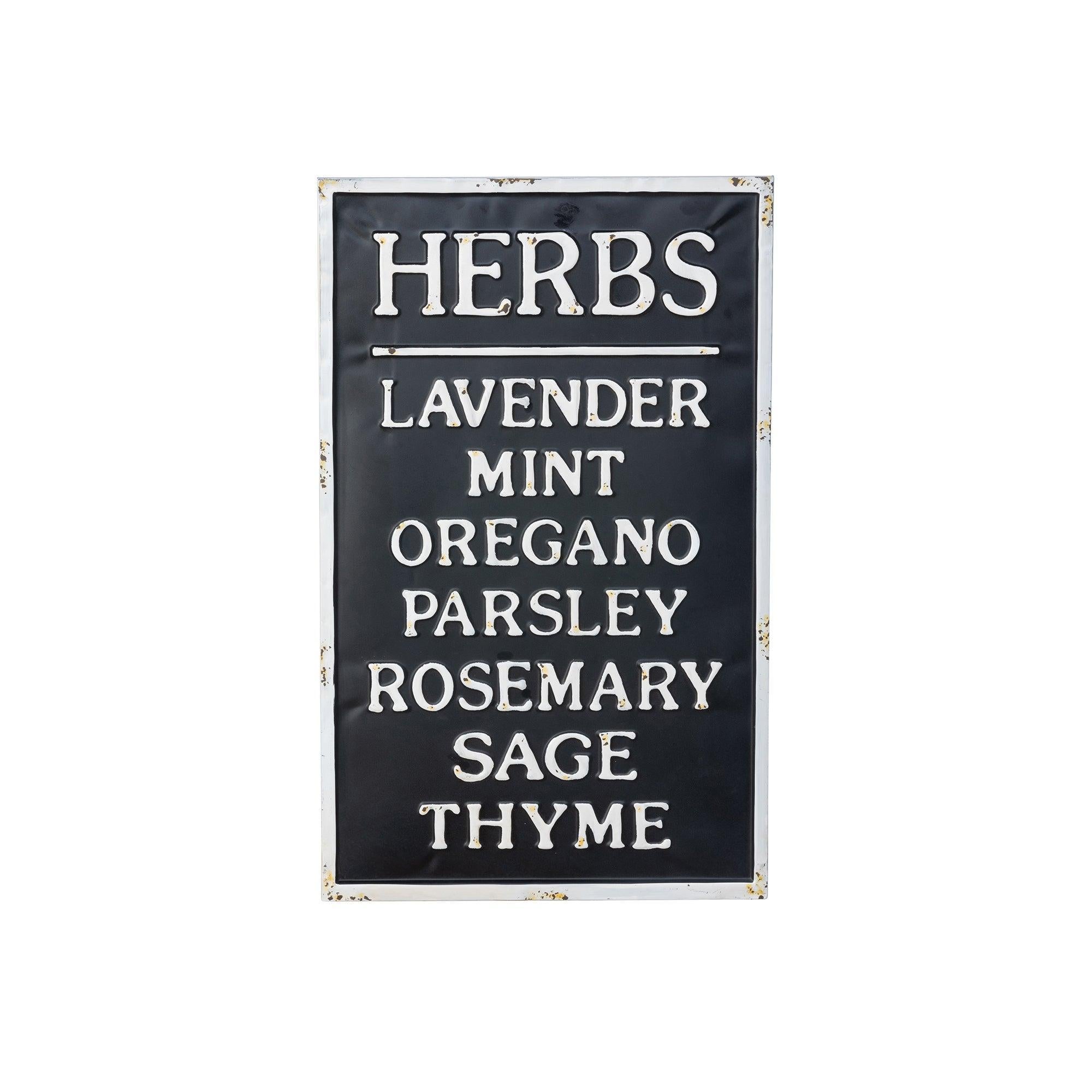 Metal Herb sign – Honey Locust Farms